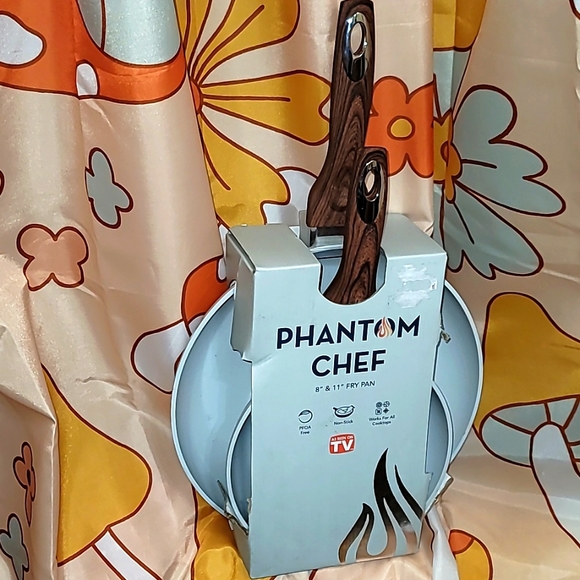 Phantom Chef | Kitchen | Frying Pan Set 8 And 1 White Wooden Like ...